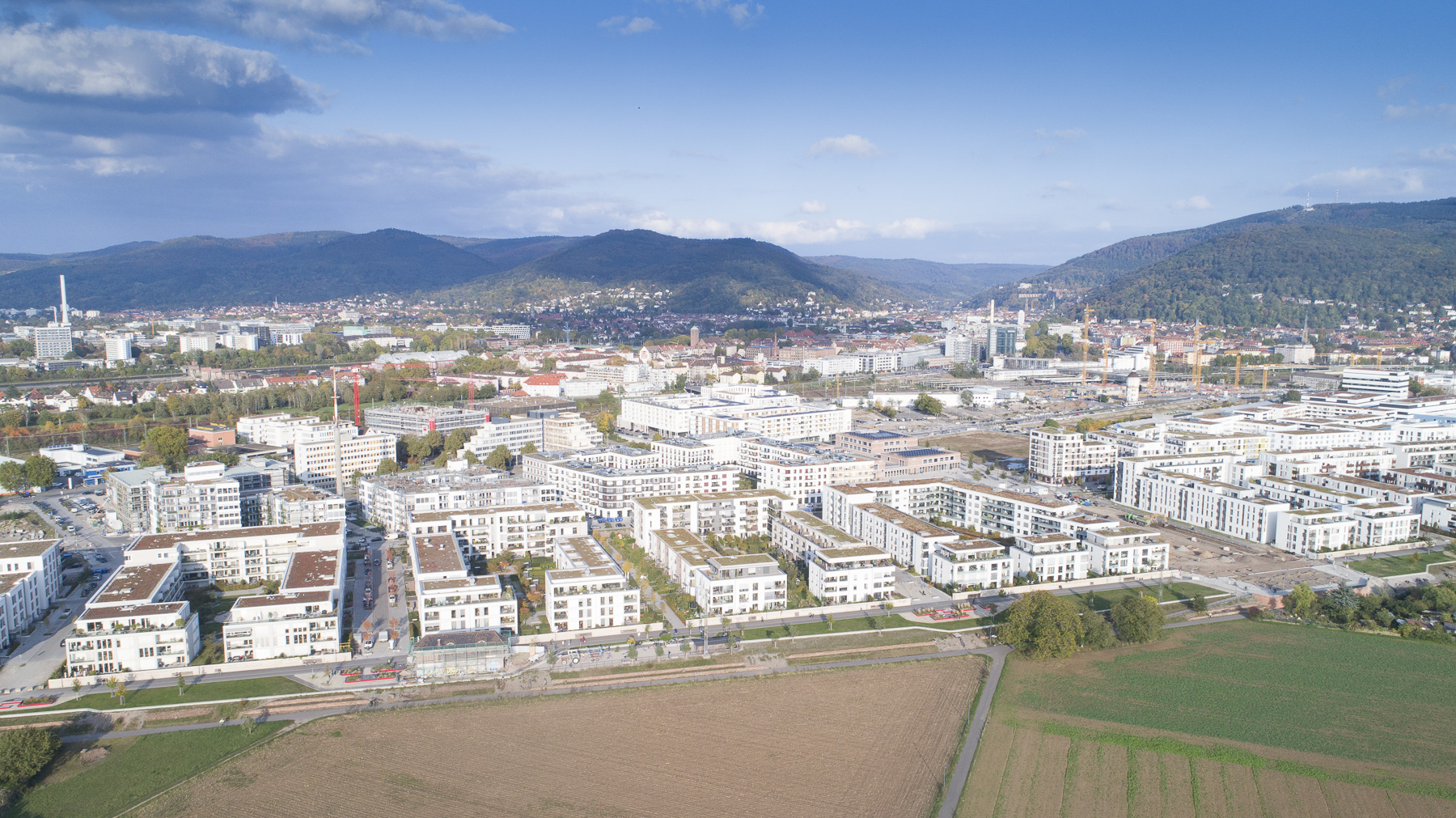 Blick in die Bahnstadt - Bahnstadt Heidelberg